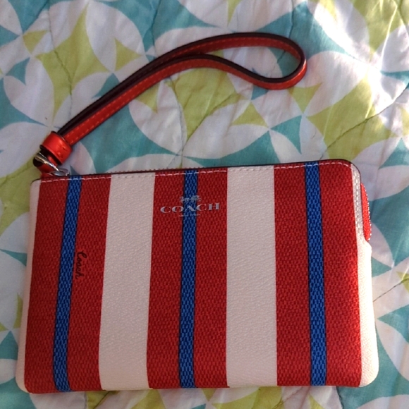 Coach | Bags | Coach Retro Striped Beachy Zip Wallet New | Poshmark